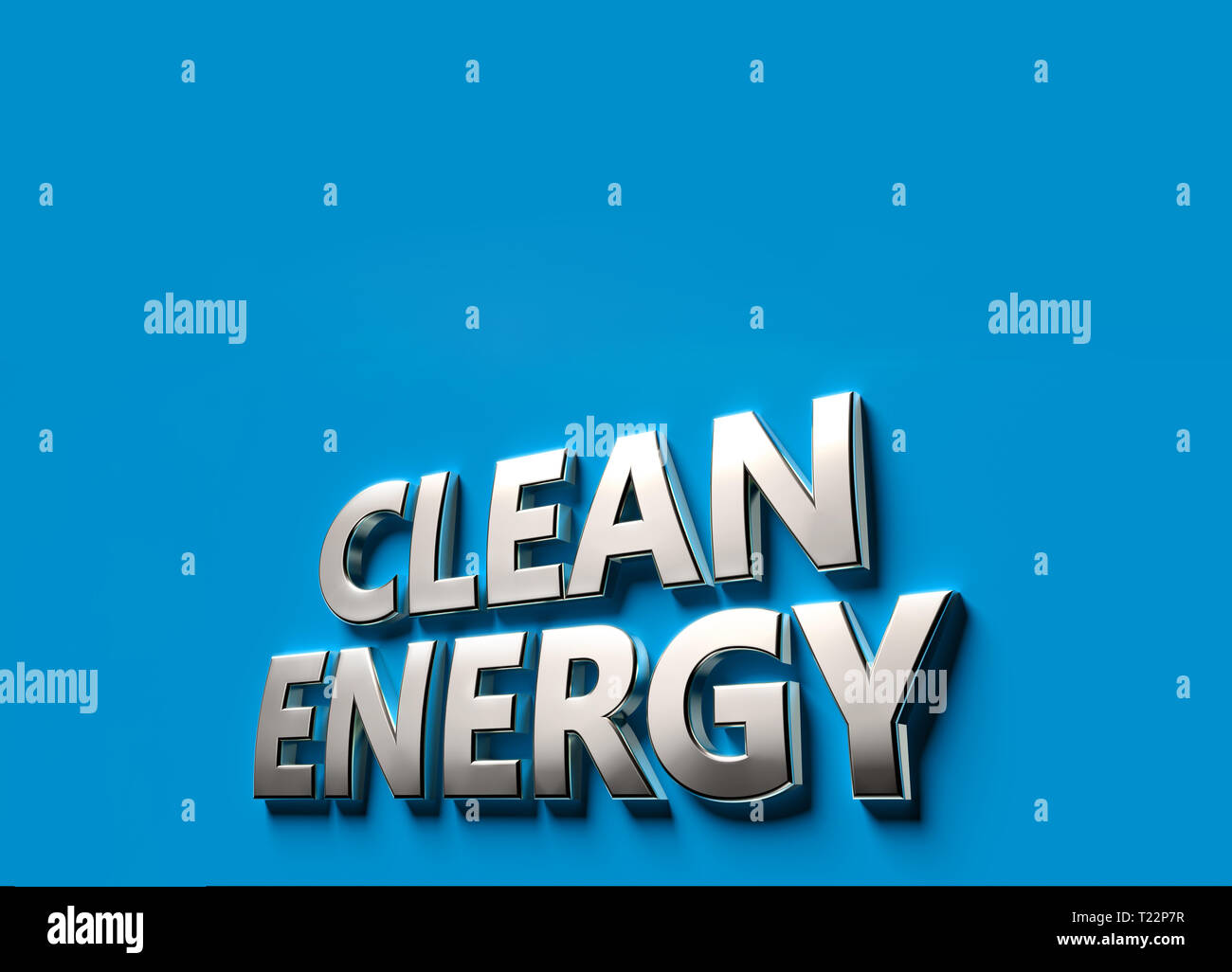 Clean energy Fuel words as 3D sign or logo concept placed on blue ...