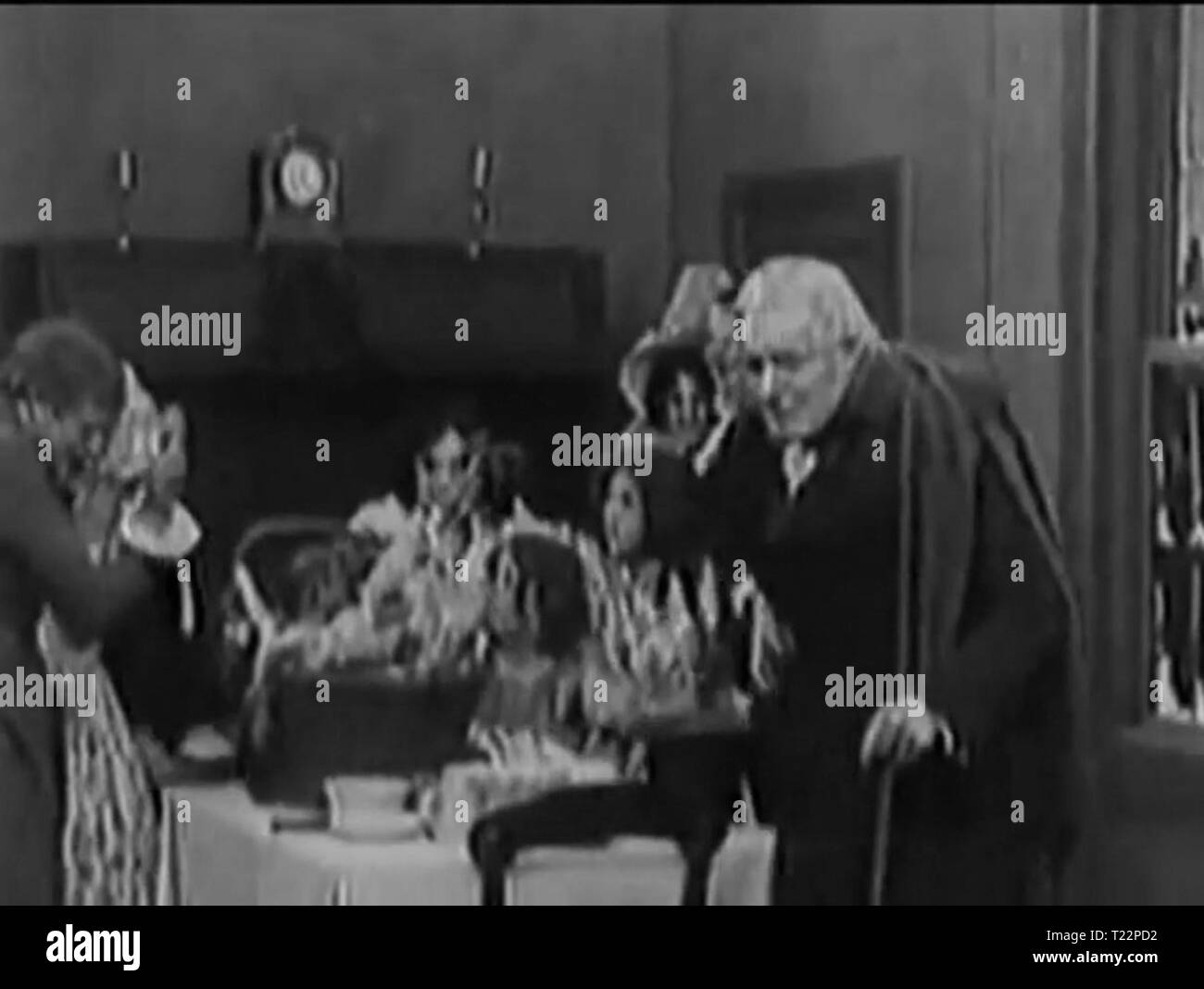 A Christmas Carol vintage screen from the 1800 Edison film Stock Photo ...