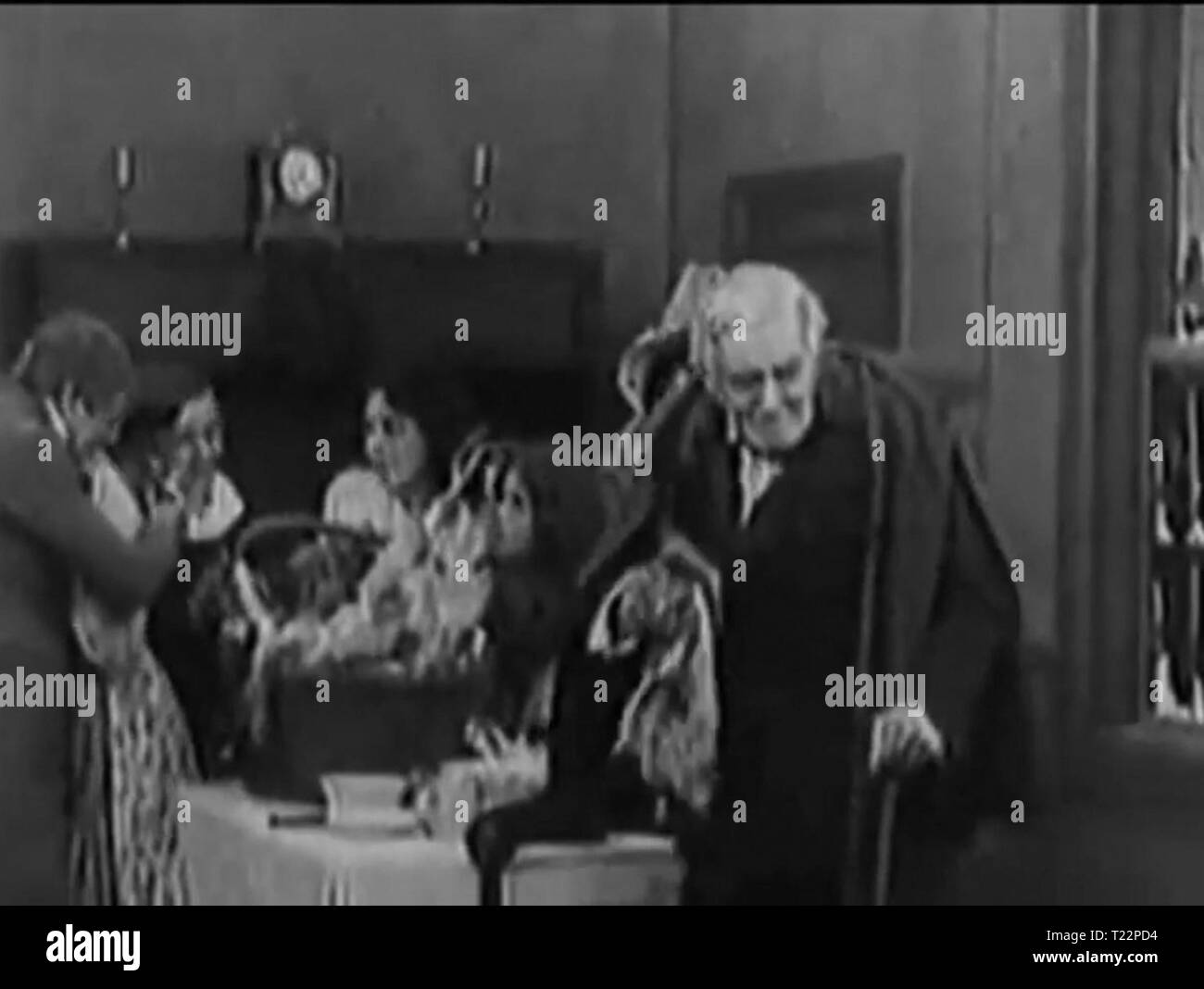 A Christmas Carol vintage screen from the 1800 Edison film Stock Photo ...