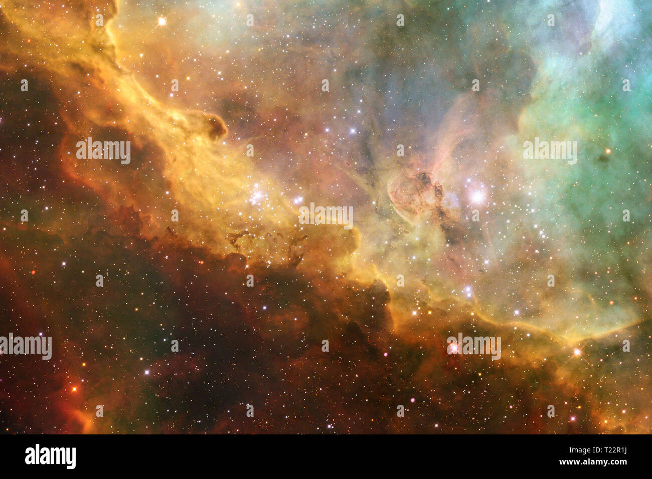 Infinite beautiful cosmos background with nebula and stars. Elements of ...