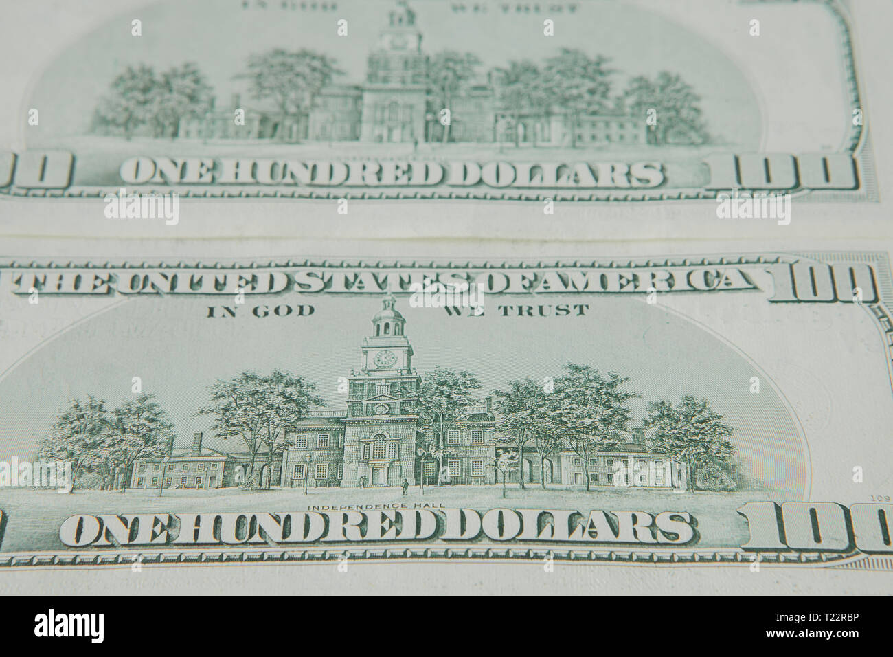 Reverse Side 100 Dollar Bills High Resolution Stock Photography and ...
