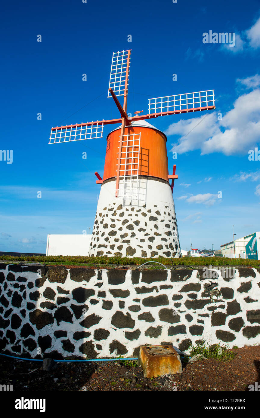Portugal, Azores, Island of Pico, Madalena, windmill Stock Photo - Alamy