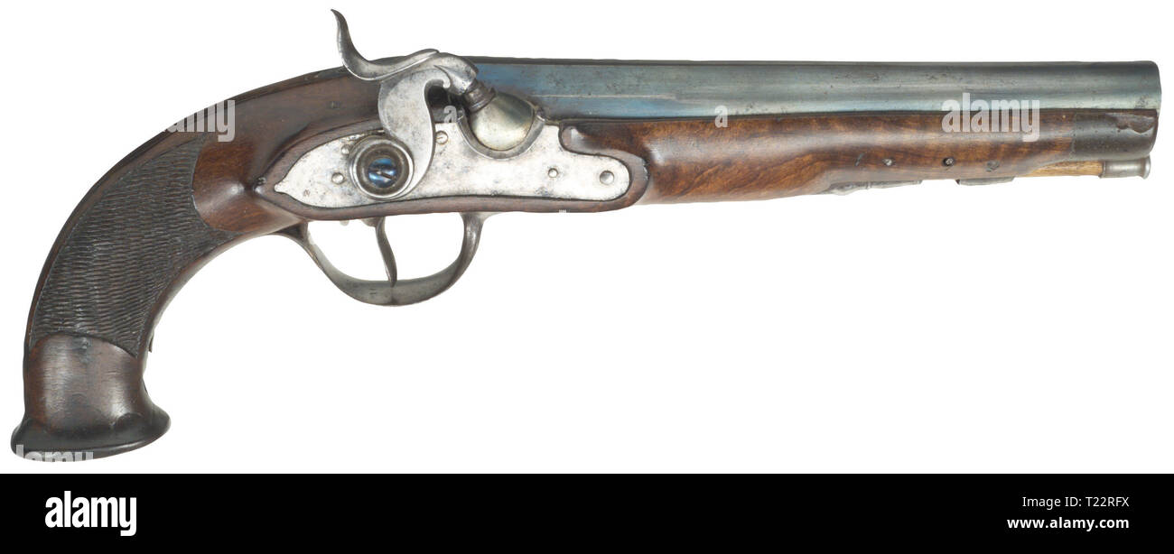 Small arms, pistols, caplock pistol, caliber 15 mm, German, circa 1830 ...