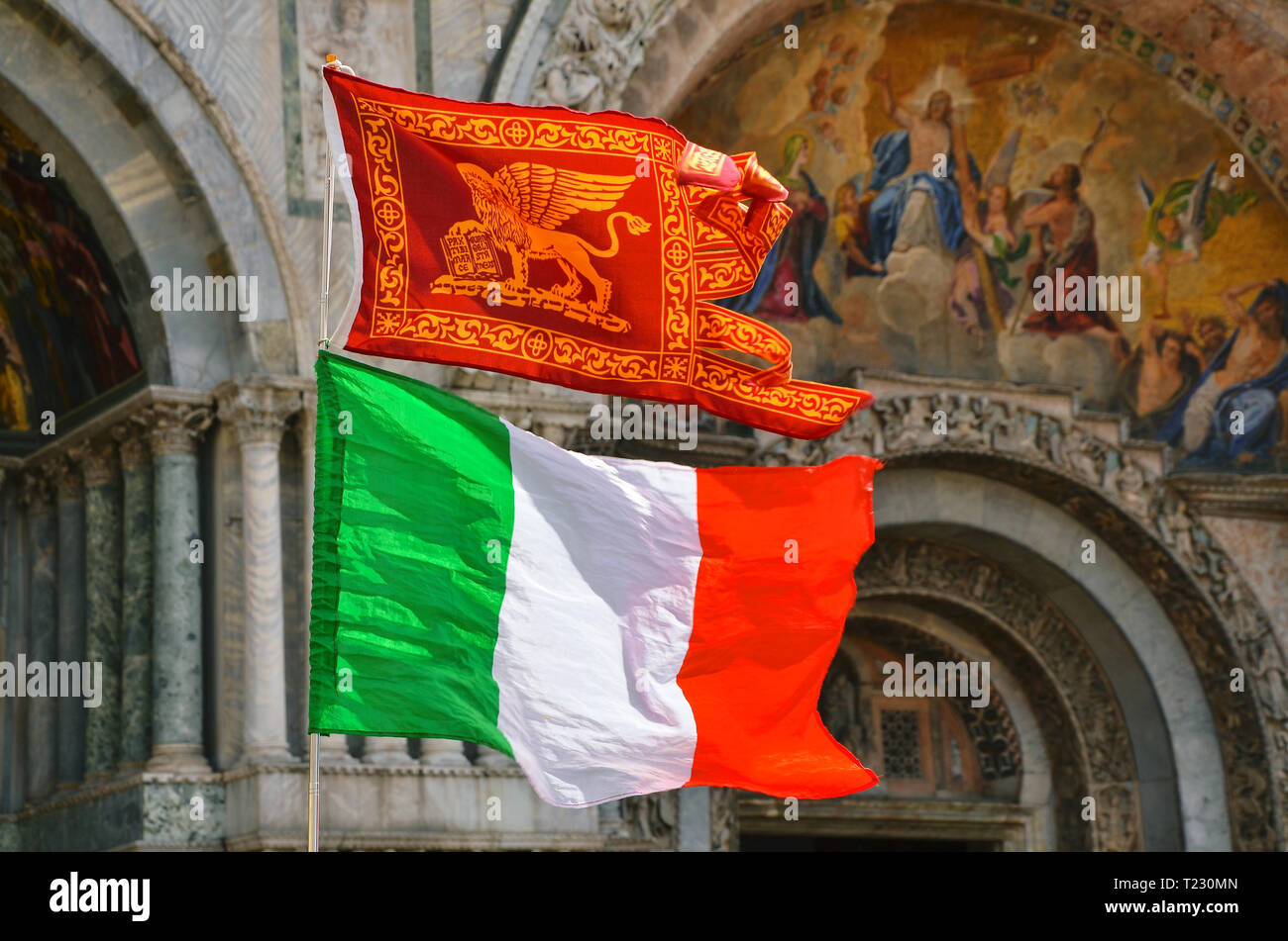 Venice flag hi-res stock photography and images - Alamy