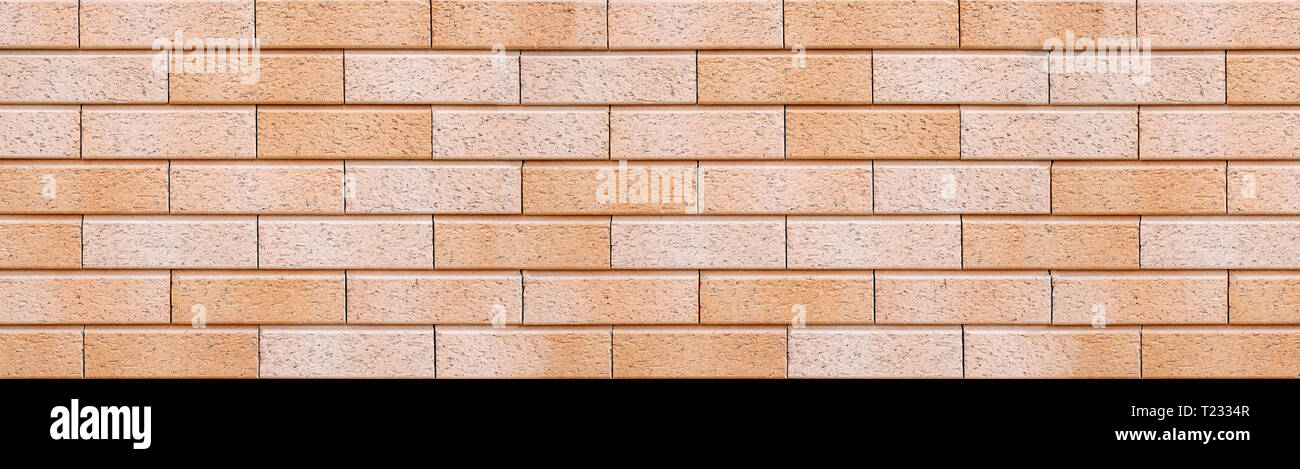 Abstract pastel brick wall texture background. Horizontal panoramic ...