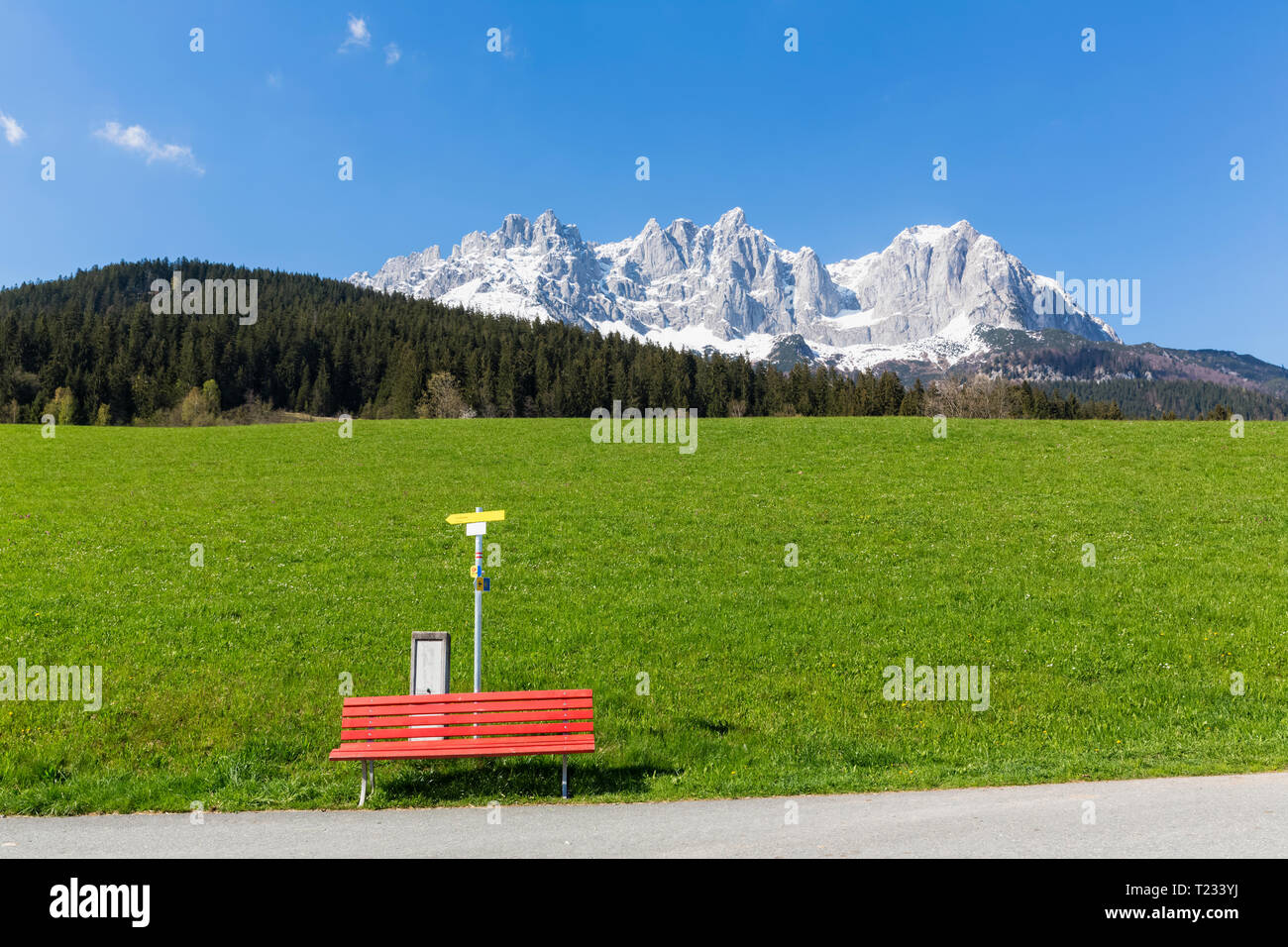 Austria, Tyrol, Going am Wilden Kaiser, Wilder Kaiser, Kaiser Mountains ...