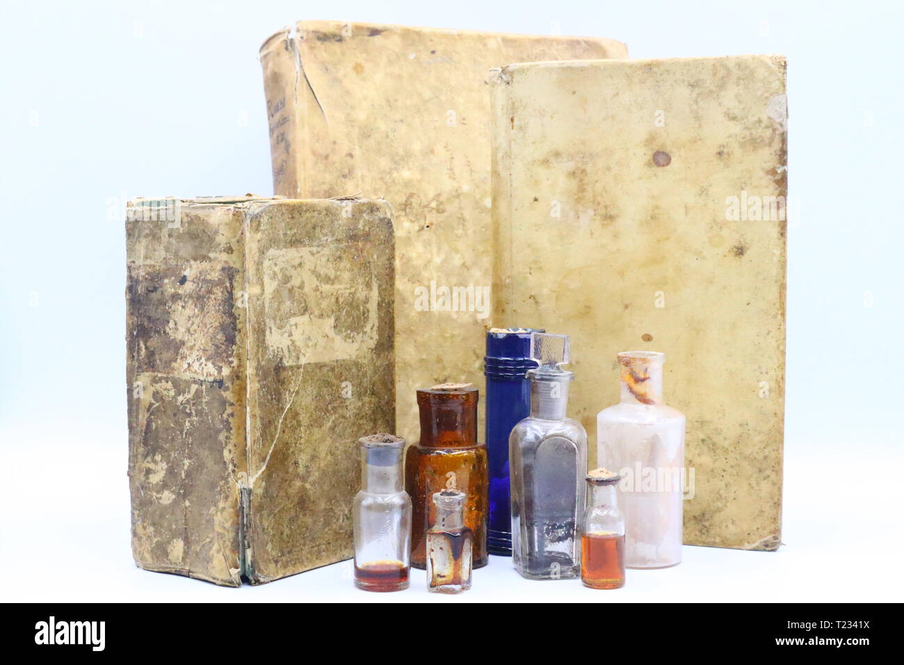 Antique Medicine Bottles, 1800s Victorian Era Stock Photo - Alamy