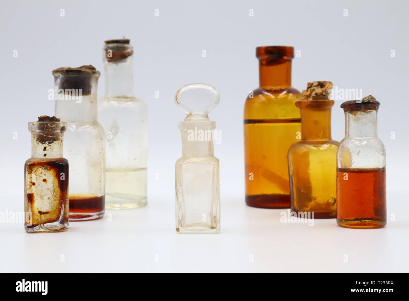 Antique Medicine Bottles, 1800s Victorian Era Stock Photo - Alamy