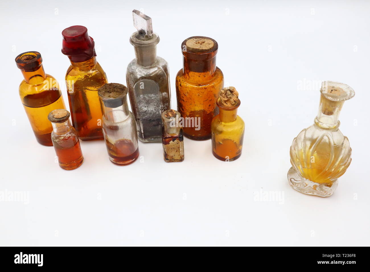 Antique Medicine Bottles, 1800s Victorian Era Stock Photo - Alamy