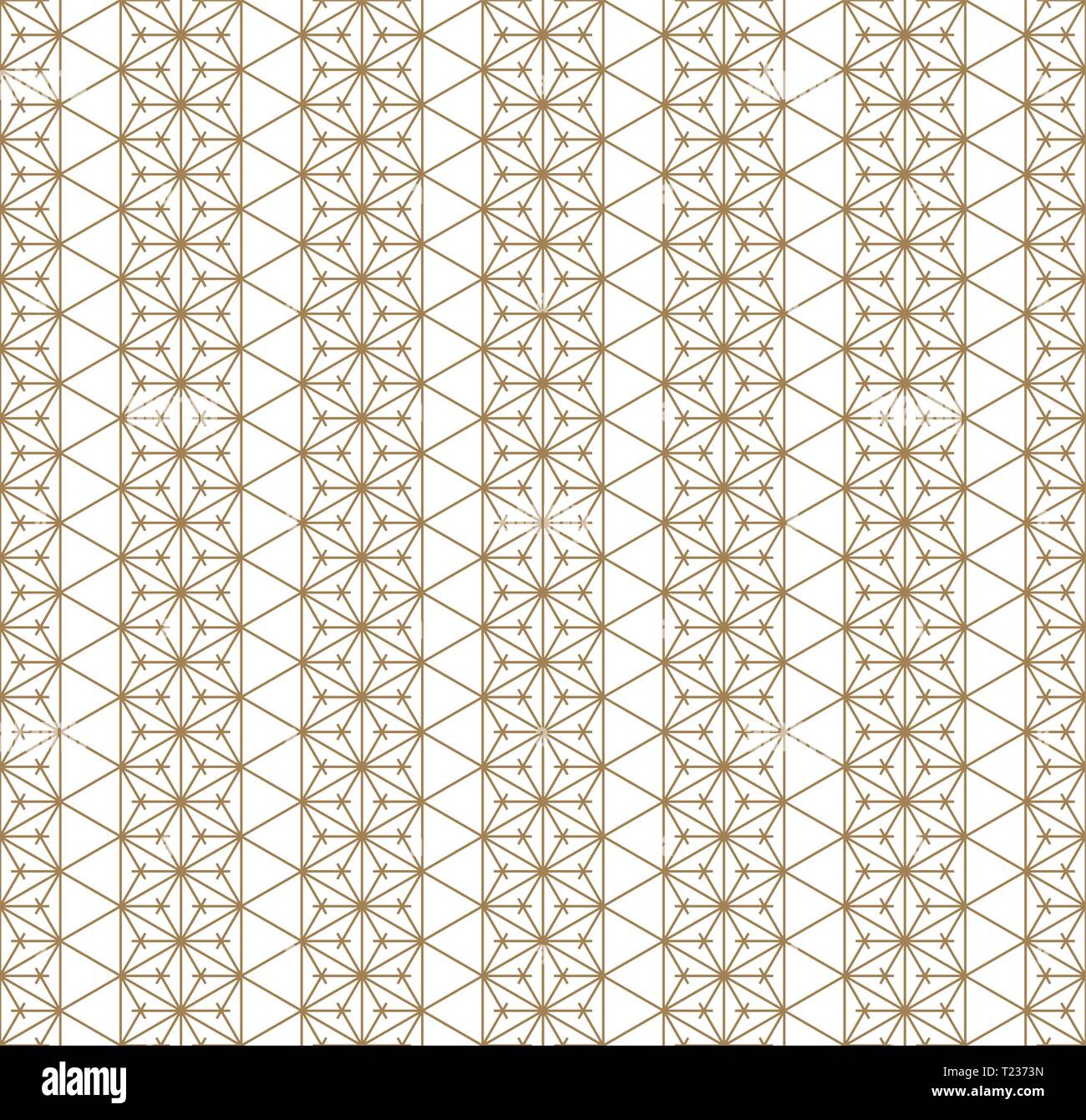 Japanese seamless geometric pattern .Gold silhouette lines.For design ...