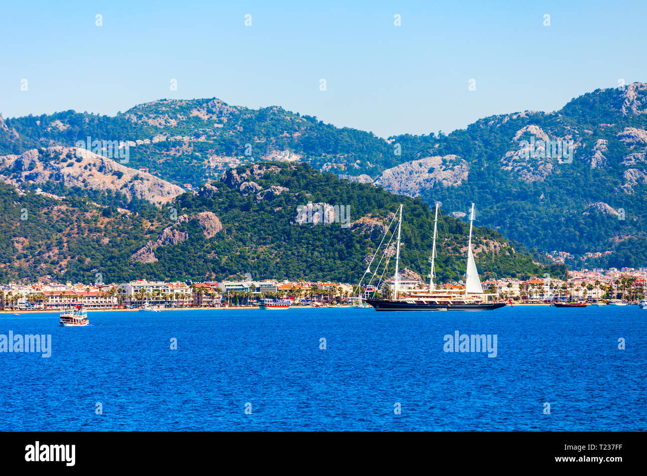 Marmaris city aerial panoramic view in Turkey Stock Photo - Alamy