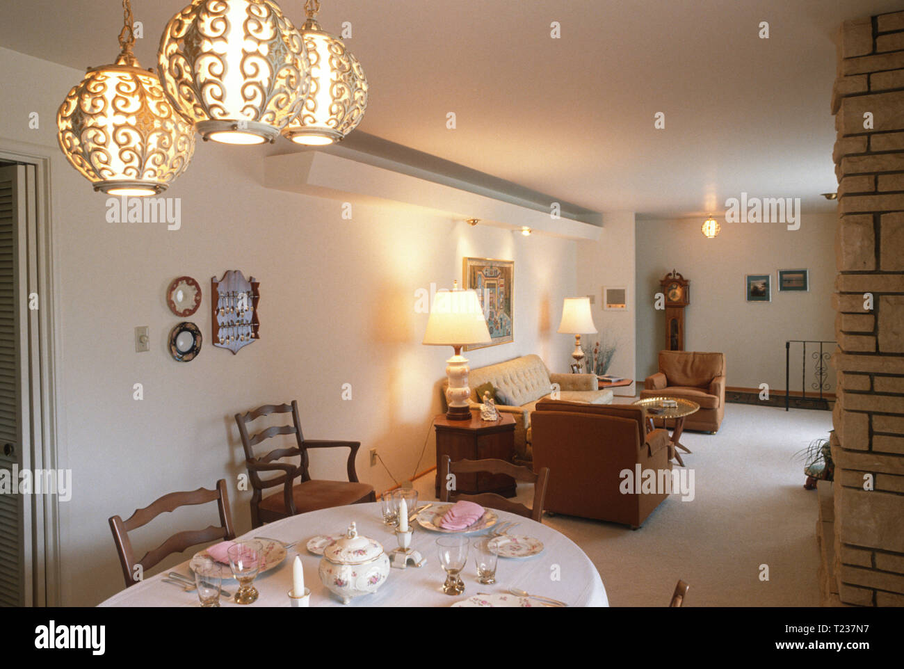 1960s American Home Interior, USA Stock Photo - Alamy