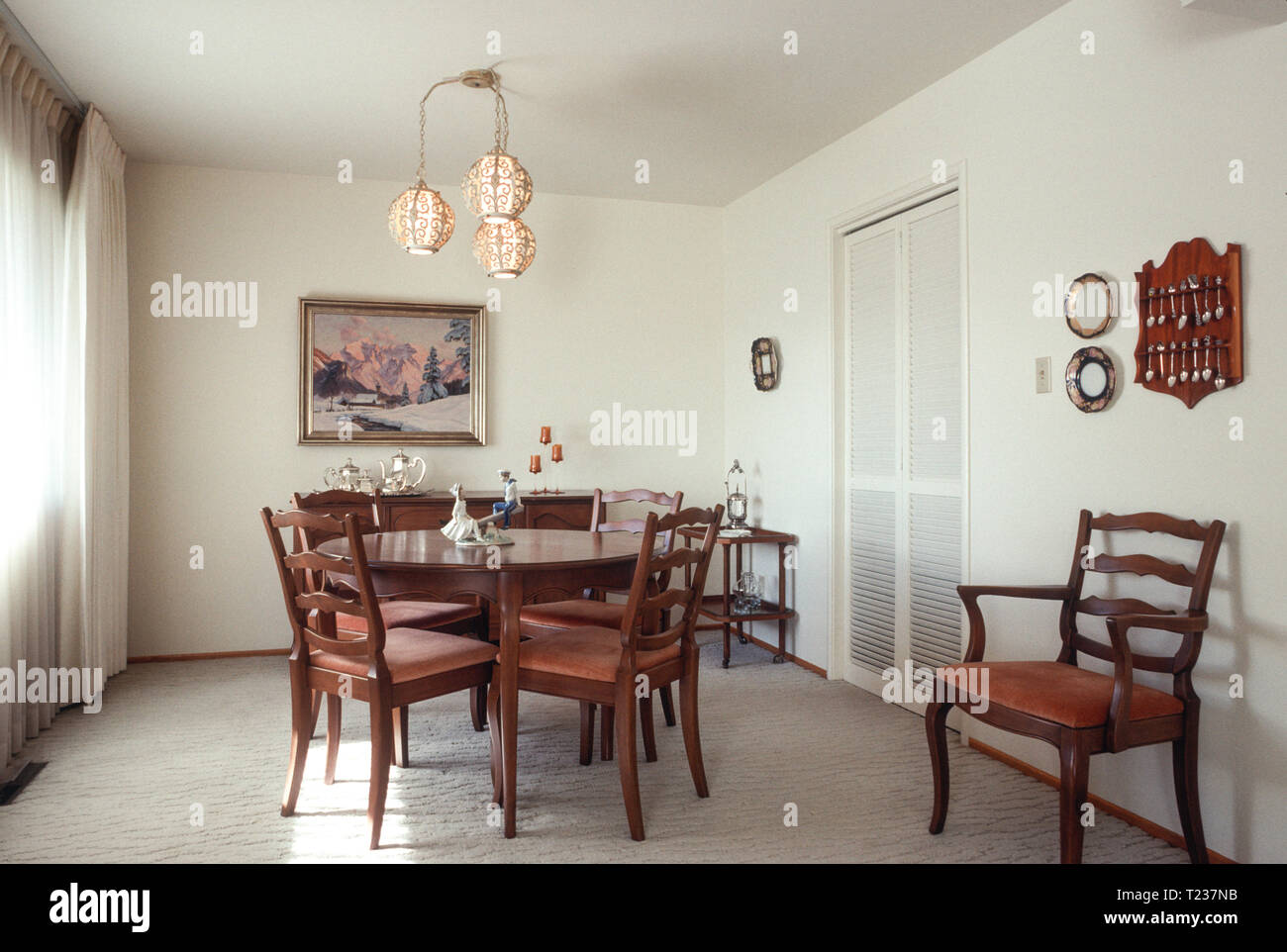 1960s American Home Interior, USA Stock Photo - Alamy