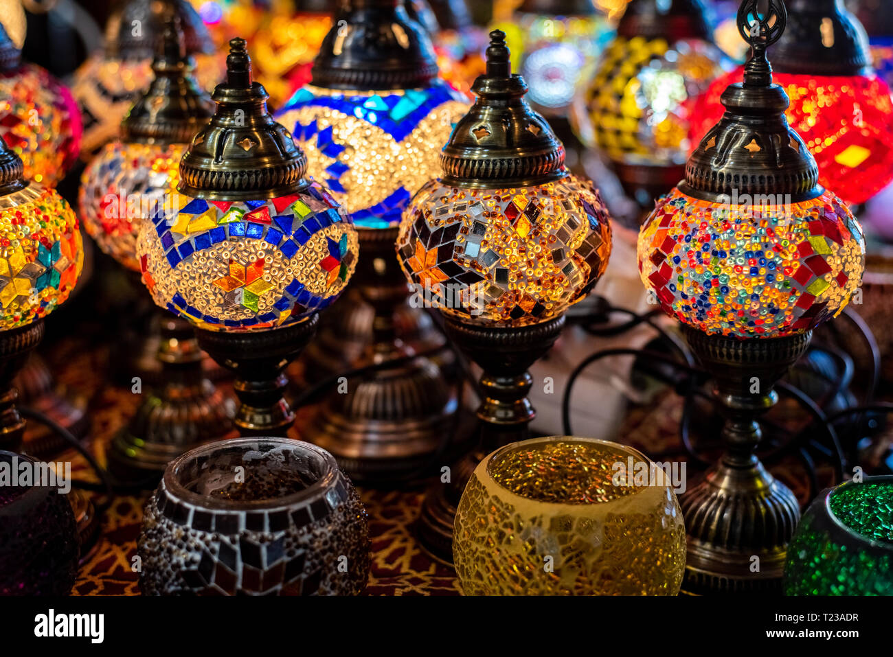Typical Turkish table lamps Stock Photo - Alamy