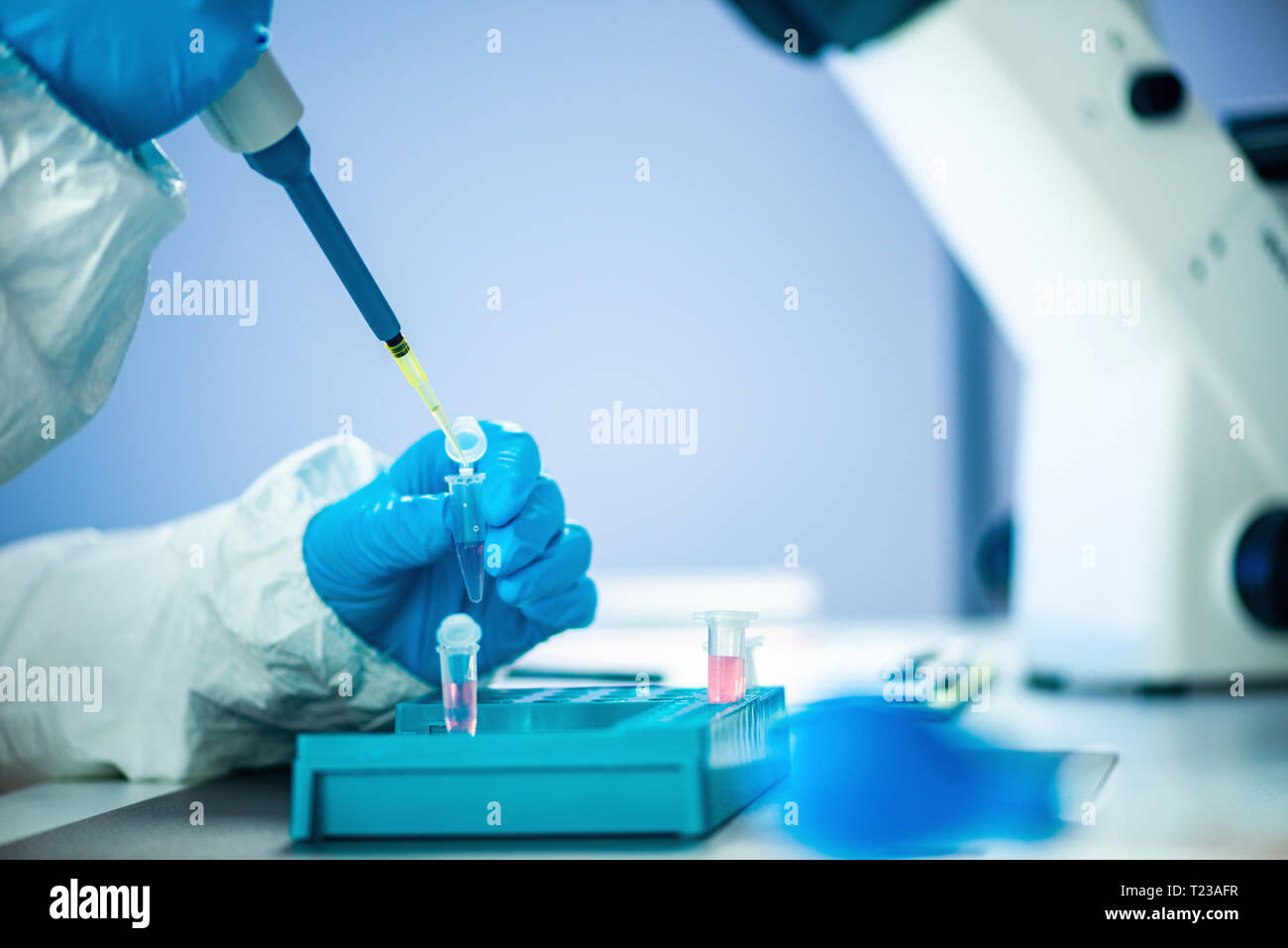 Lab micropipette biotechnology hi-res stock photography and images - Alamy