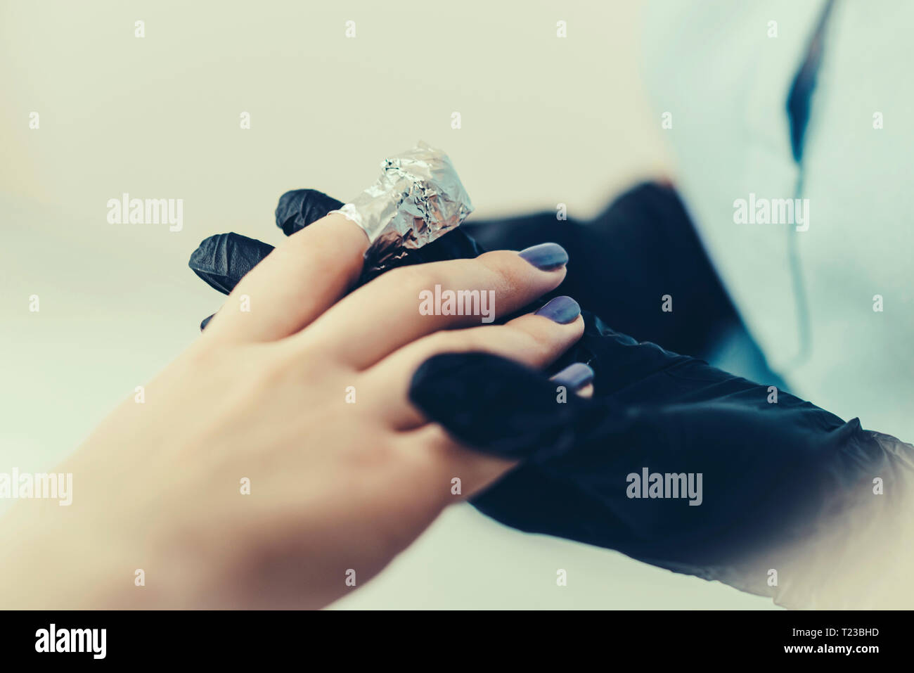 Soaking hands woman hi-res stock photography and images - Alamy