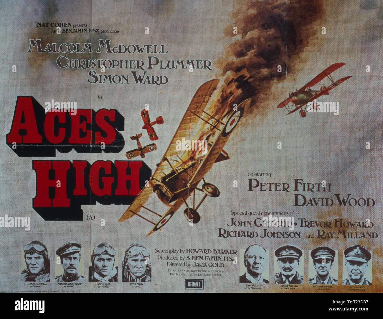 Aces High (1976) Publicity information, Film poster, Date: 1976 Stock ...