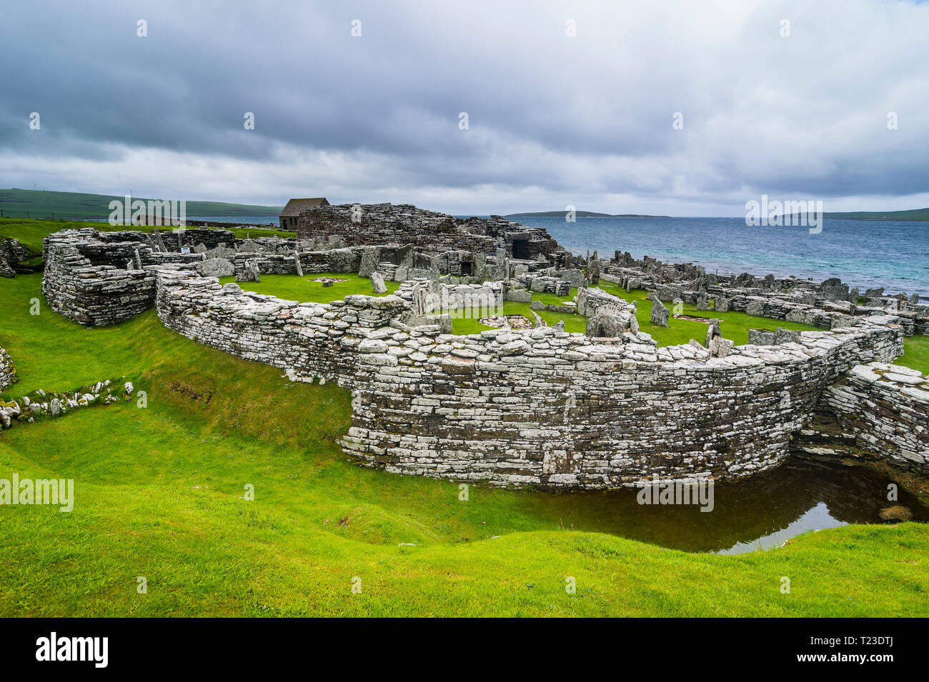 United Kingdom, Scotland, Orkney Islands, Mainland, Broch of Gurness ...