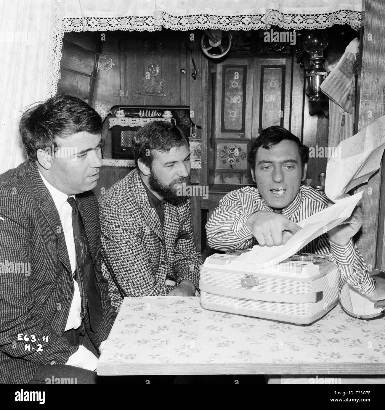 The Bargee (1964) Harry H Corbett with script writers Ray Galton and ...