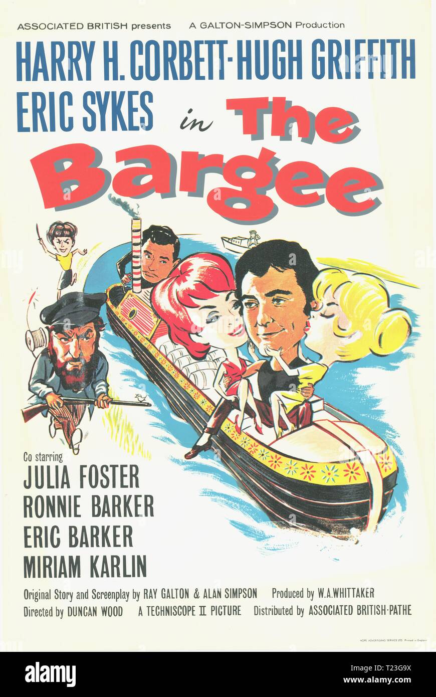 The Bargee (1964) Film poster Date: 1964 Stock Photo - Alamy