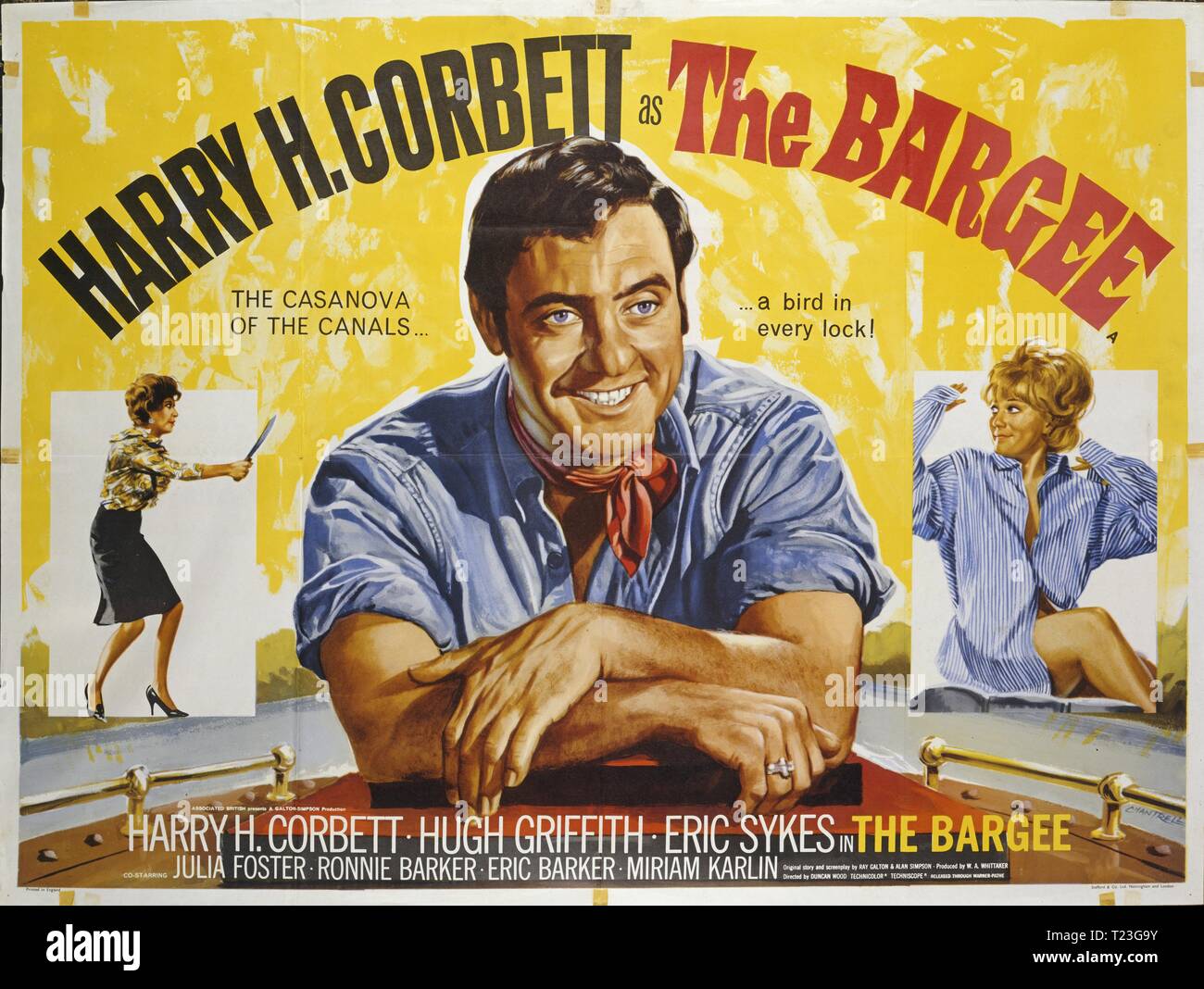 The Bargee (1964) Film poster, Harry H Corbett, Date: 1964 Stock Photo ...