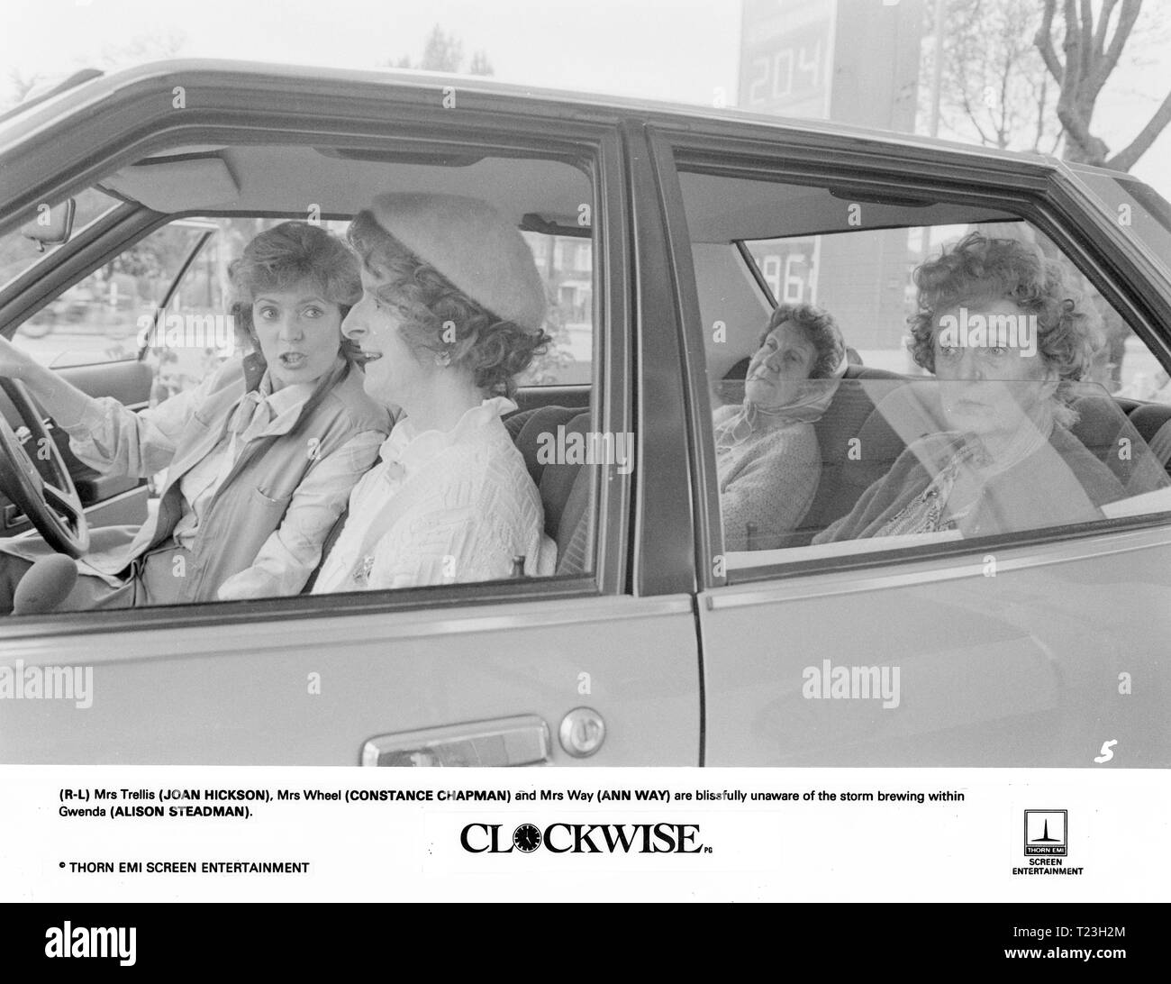 Clockwise (1986) Alison Steadman, Ann Way, Joan Hickson, Constance Chapman, Date: 1986 Stock ...