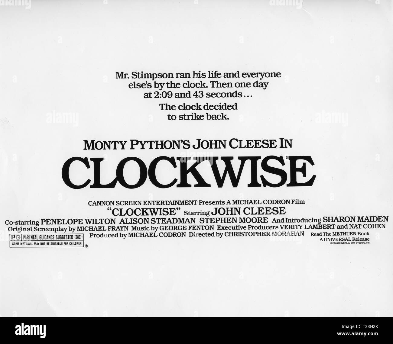 Clockwise (1986) Date: 1986 Stock Photo - Alamy