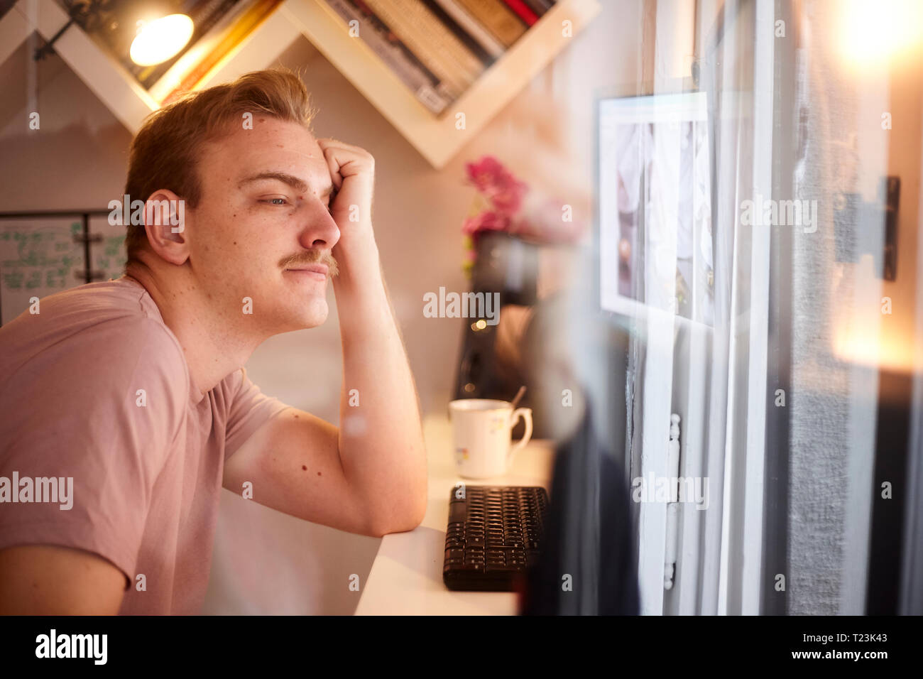 Old man reflection young hi-res stock photography and images - Alamy