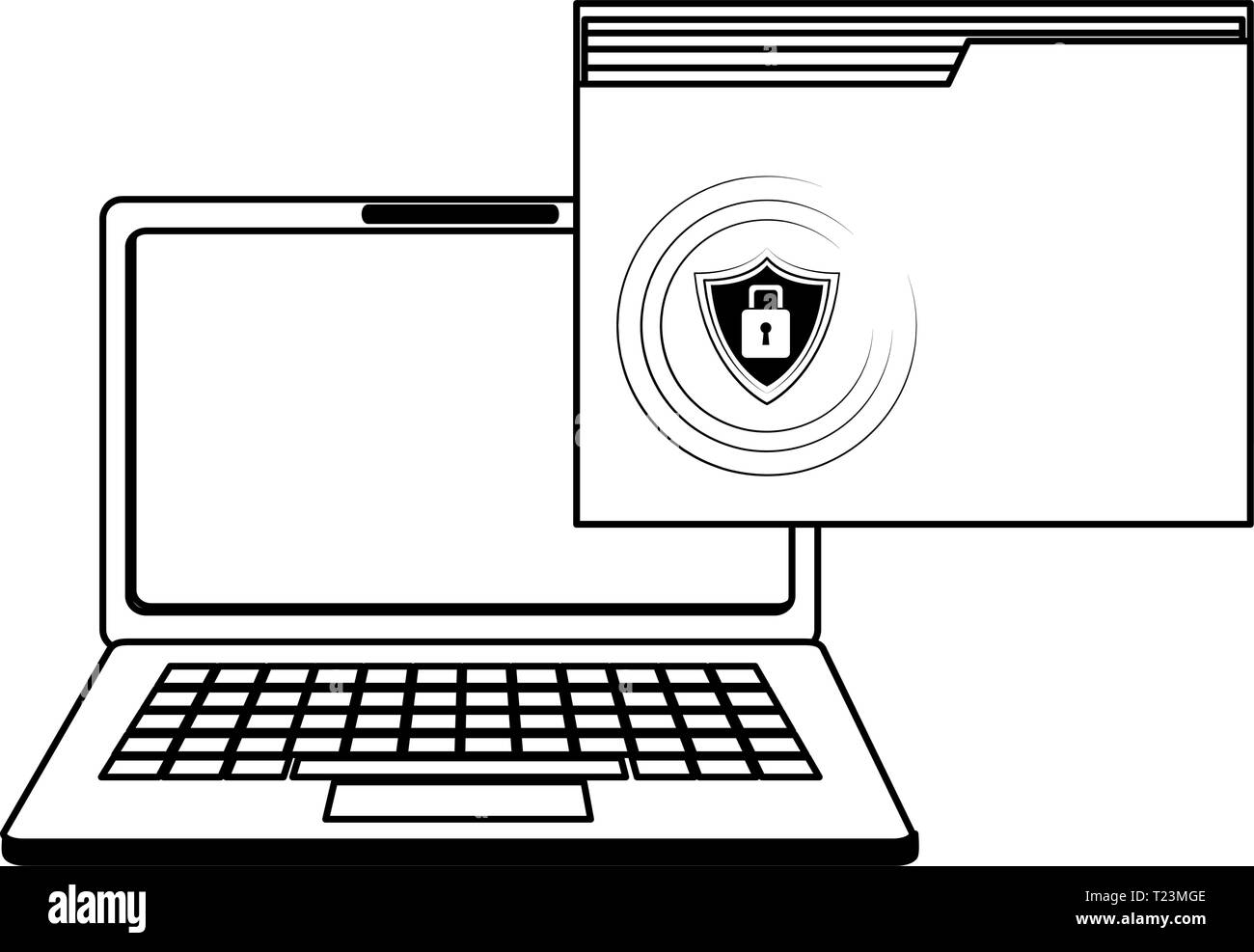 Security system technology in black and white Stock Vector Image & Art ...