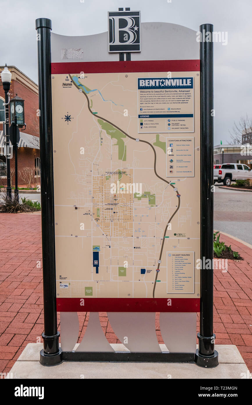 Bentonville arkansas map hi-res stock photography and images - Alamy
