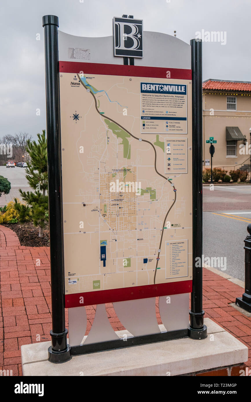 Bentonville arkansas map hi-res stock photography and images - Alamy