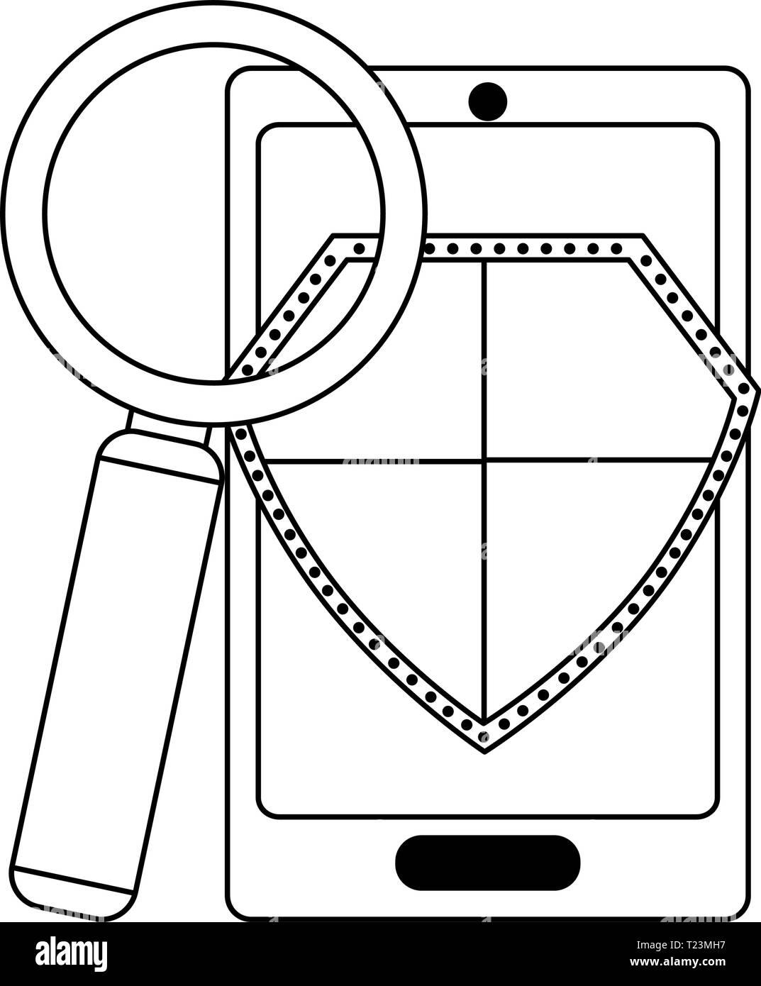 Security system technology in black and white Stock Vector Image & Art ...