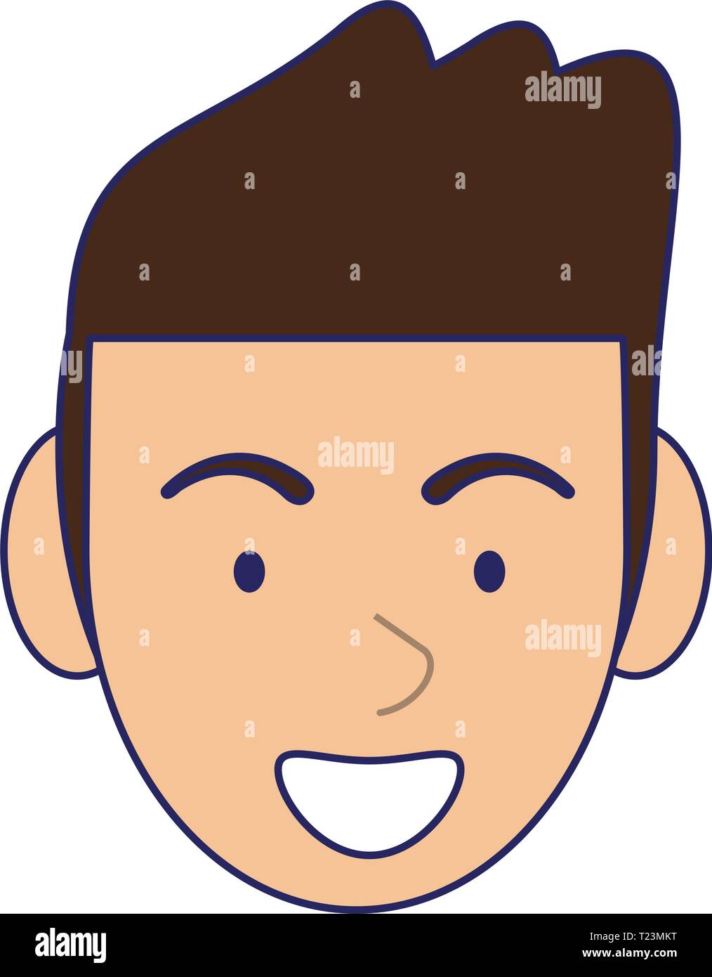 Man smiling face cartoon Stock Vector Image & Art - Alamy