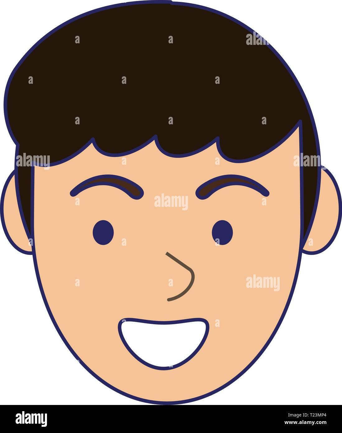 Man smiling face cartoon Stock Vector Image & Art - Alamy