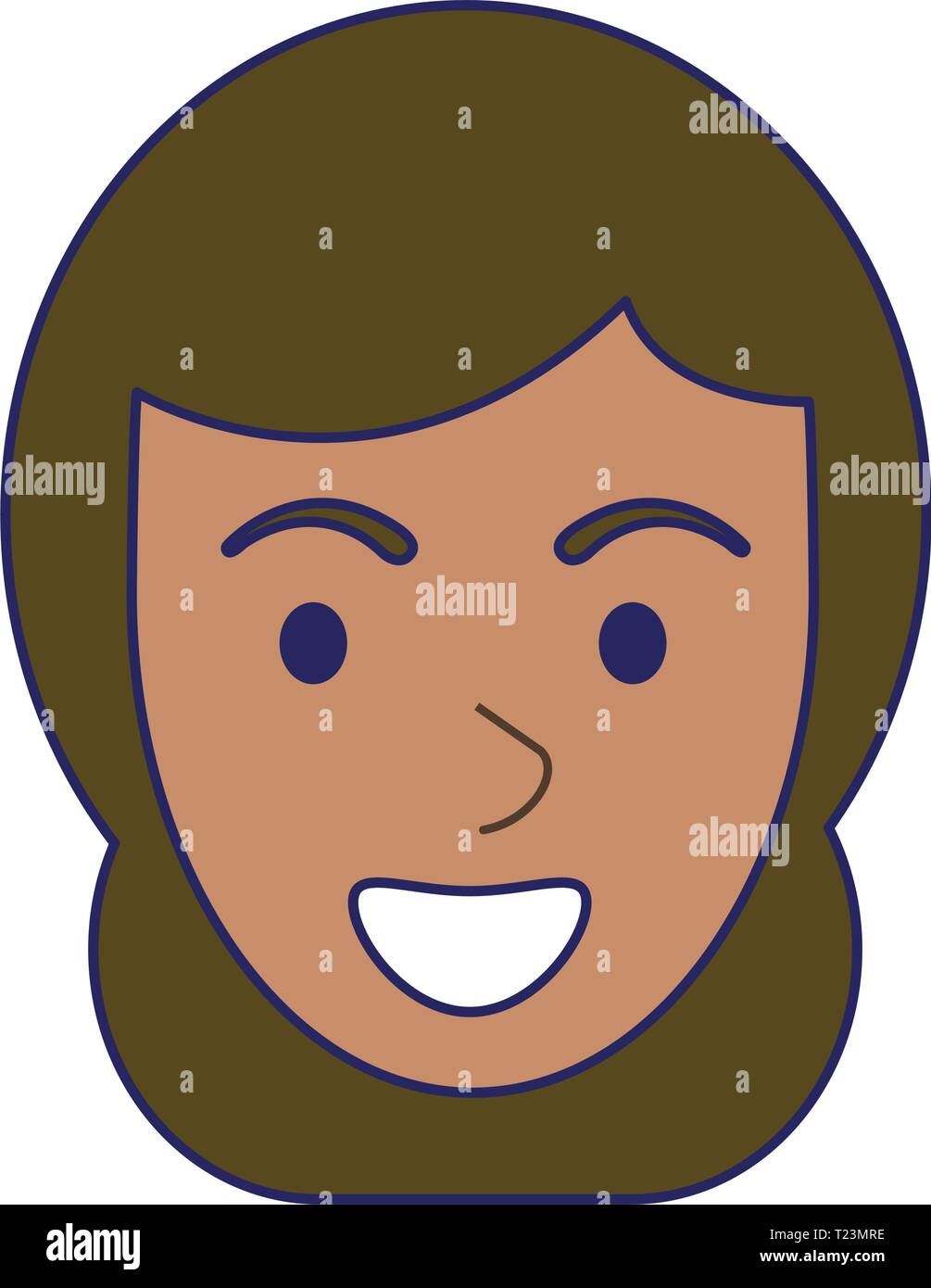 Woman face smiling cartoon Stock Vector Image & Art - Alamy