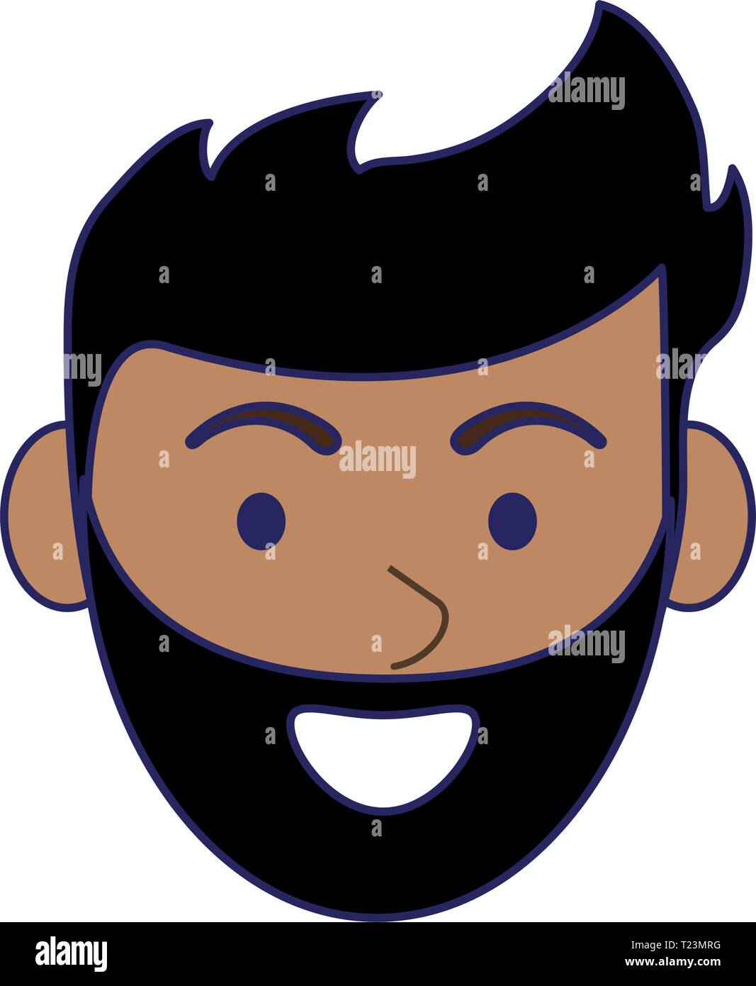 Man smiling face cartoon Stock Vector Image & Art - Alamy