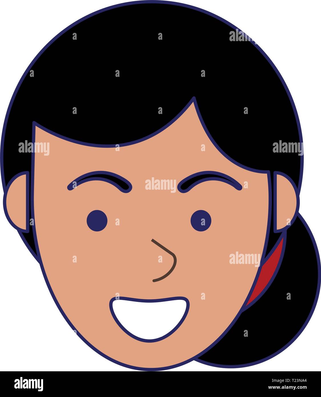 Woman face smiling cartoon Stock Vector Image & Art - Alamy