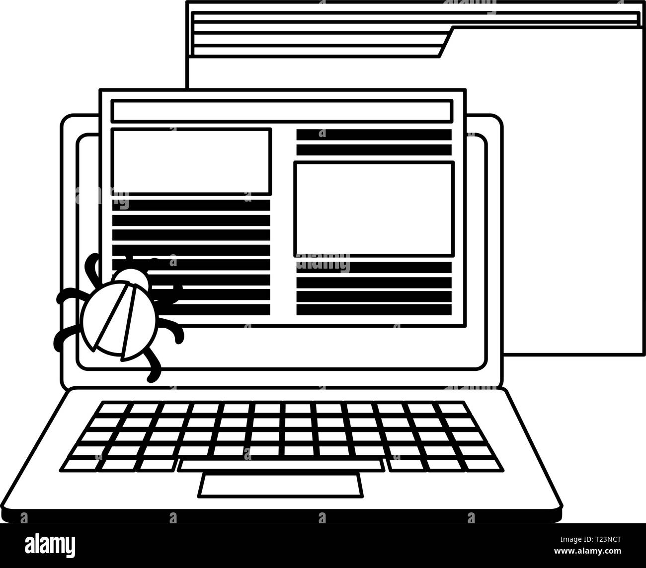 Security system technology in black and white Stock Vector Image & Art ...