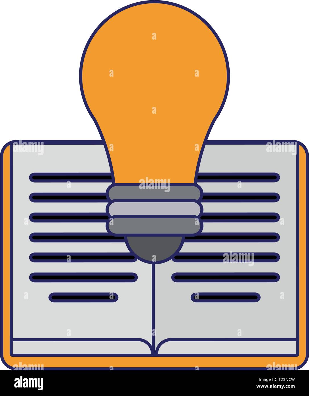 Book and bulb light symbol Stock Vector Image & Art - Alamy