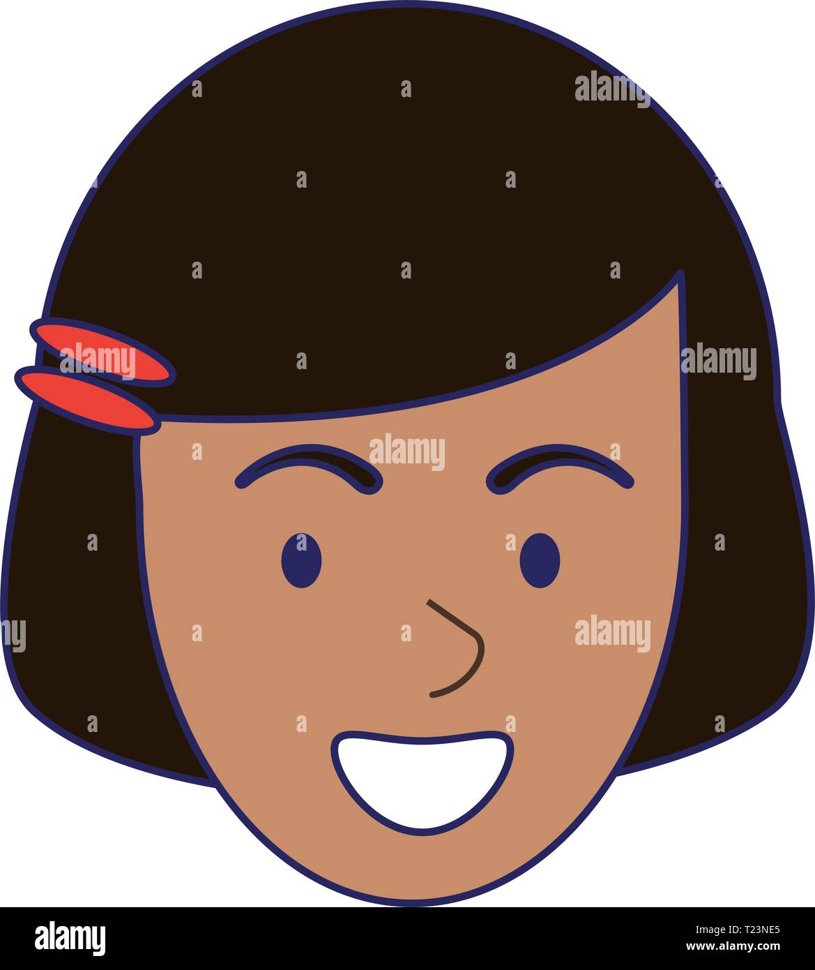 Woman face smiling cartoon Stock Vector Image & Art - Alamy