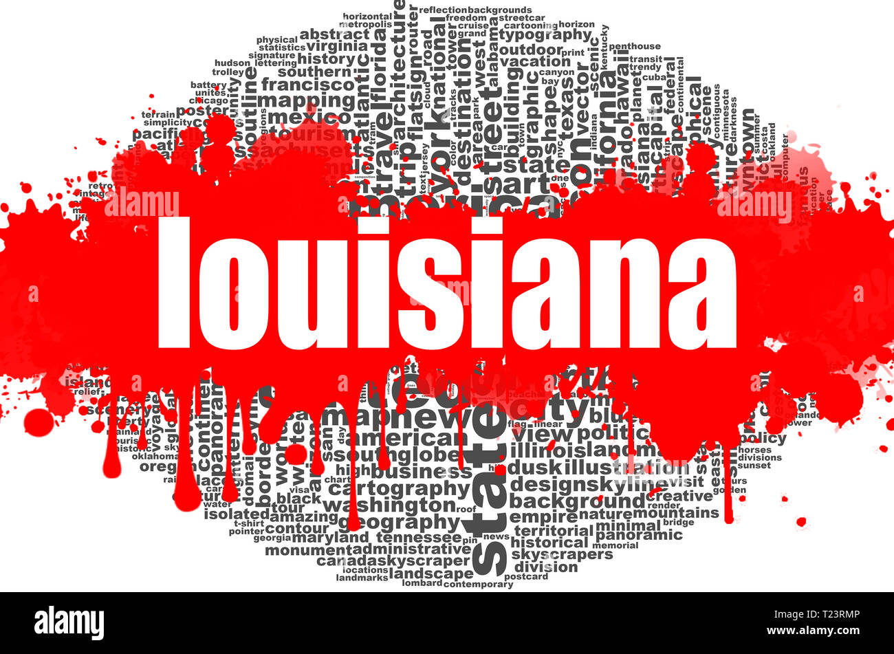 Louisiana word cloud design. Creative illustration of idea word ...