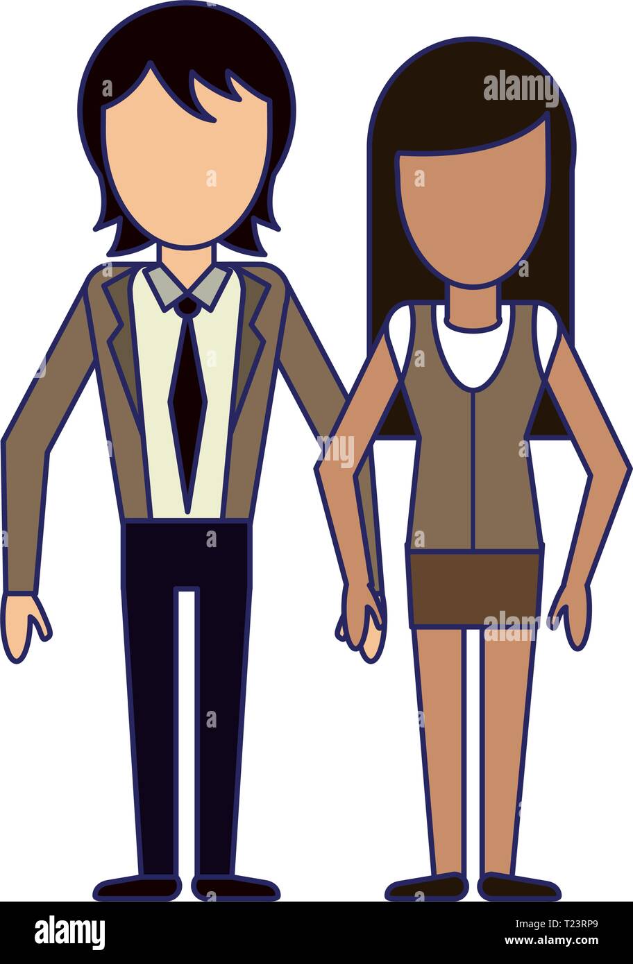 Couple boyfriend and girlfriend cartoon Stock Vector Image & Art - Alamy