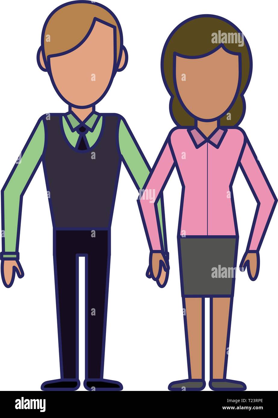 Couple boyfriend and girlfriend cartoon Stock Vector Image & Art - Alamy