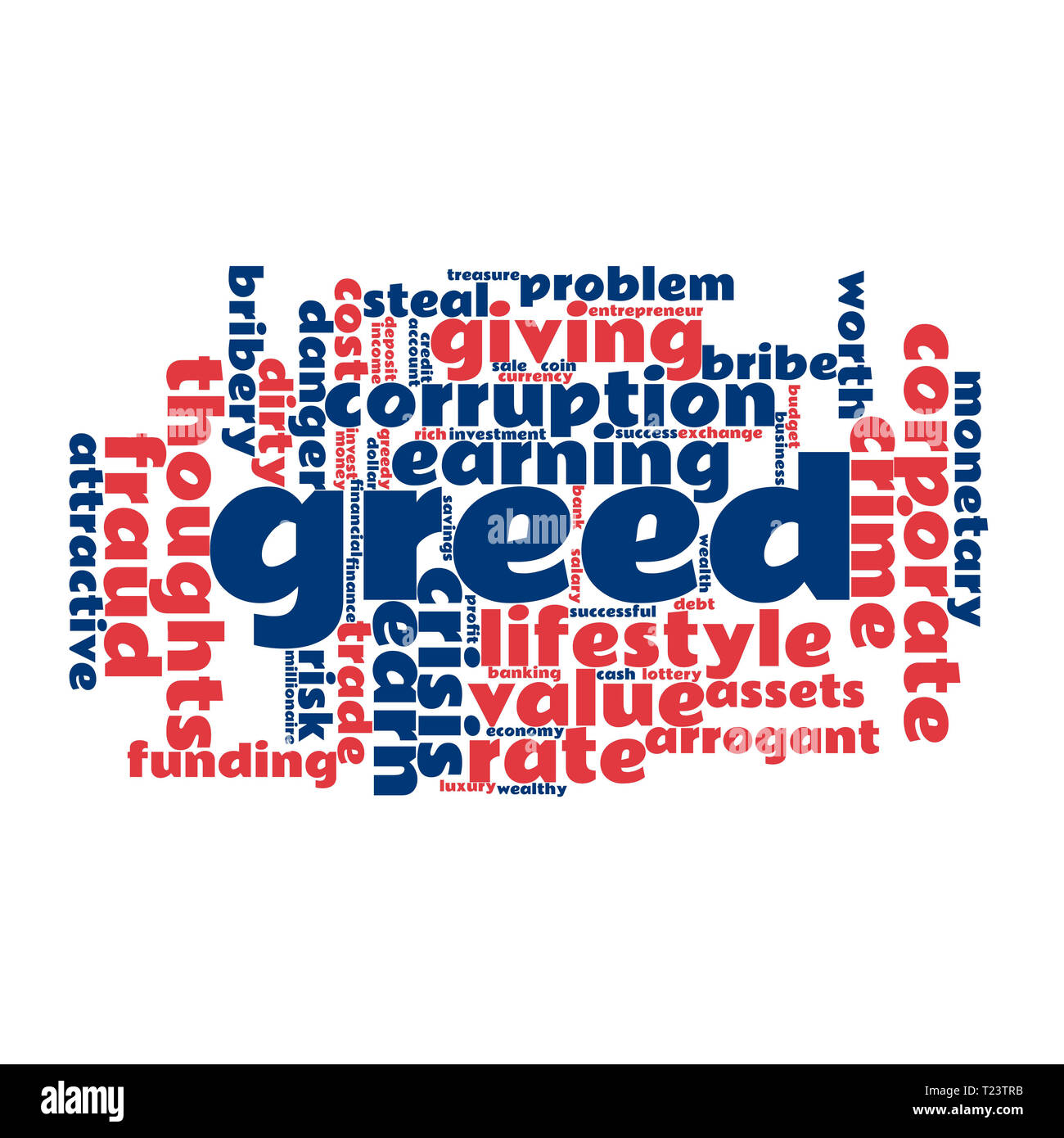 Greed word cloud concept on white background, 3d rendering Stock Photo ...