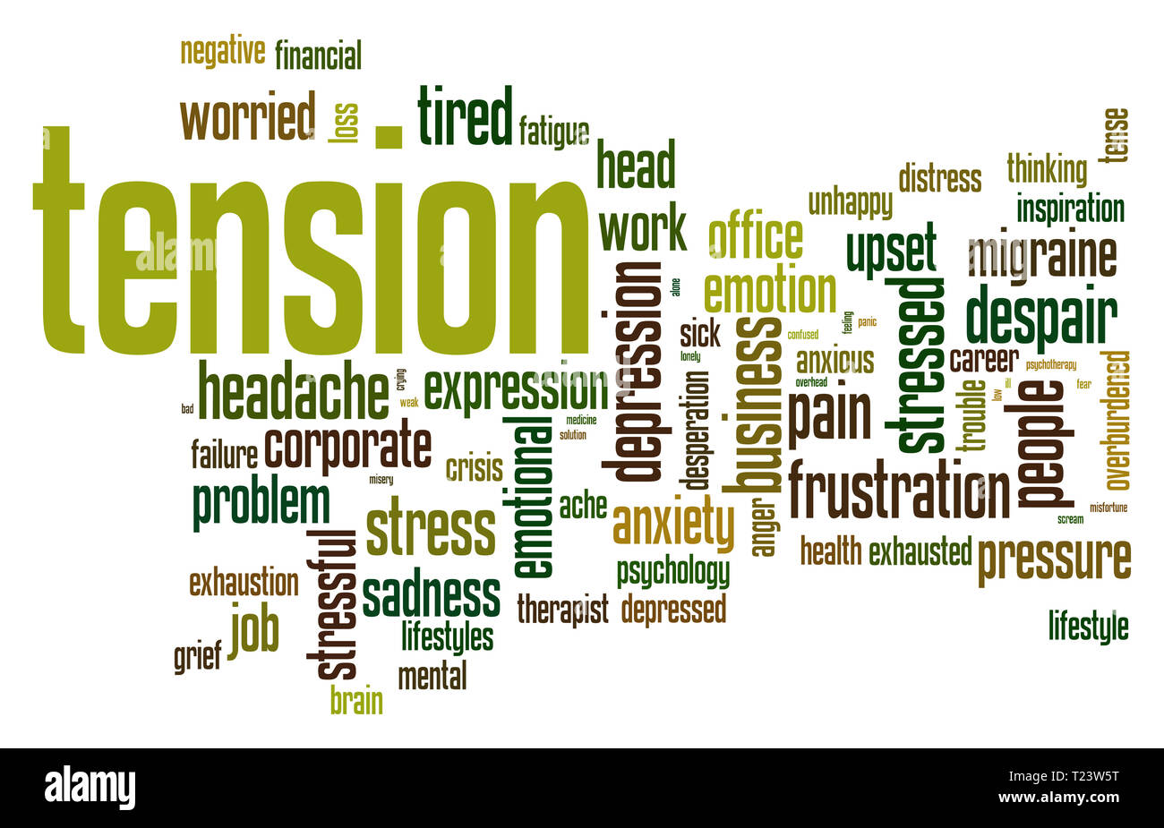 Tension word cloud with white background, 3d rendering Stock Photo - Alamy