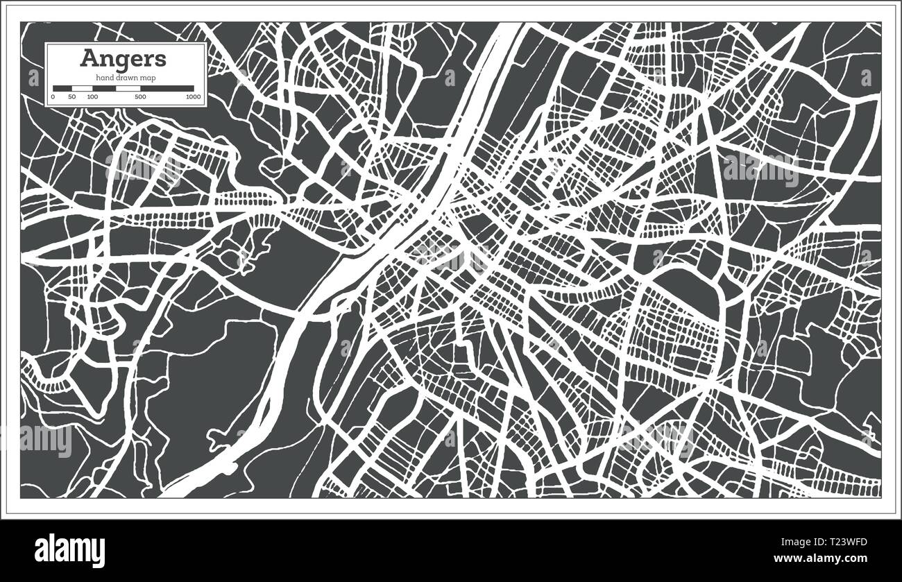 Map of angers vector vectors hi-res stock photography and images - Alamy