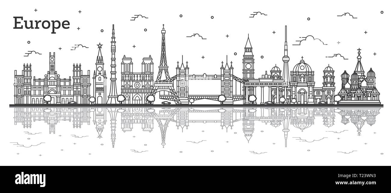 Famous landmark reflections Cut Out Stock Images & Pictures - Alamy