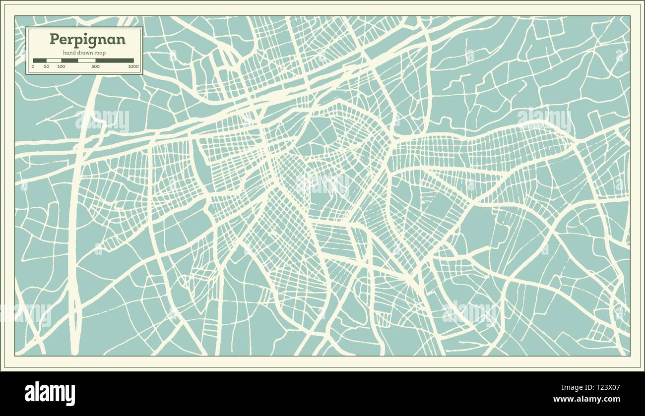 Perpignan map Stock Vector Images - Alamy