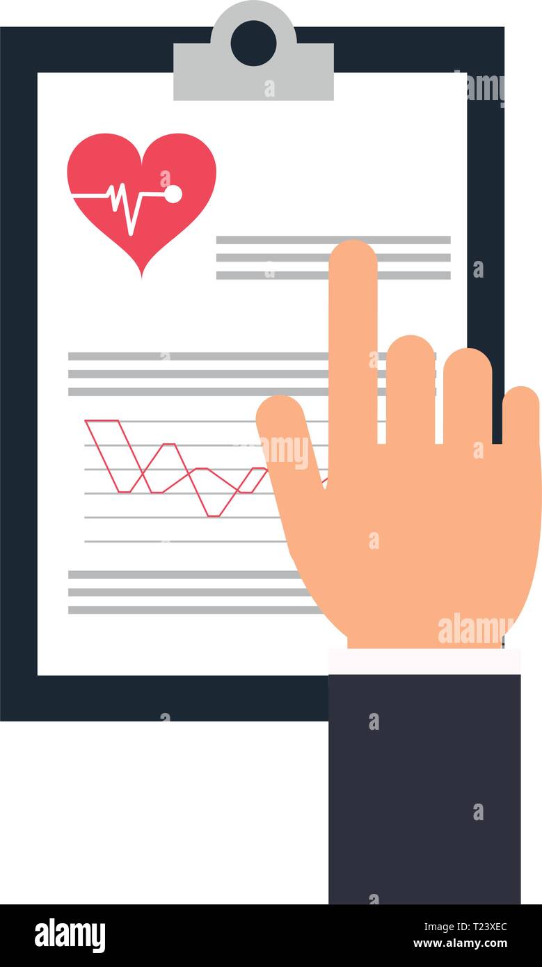 Medical history and hand pointing Stock Vector Image & Art - Alamy