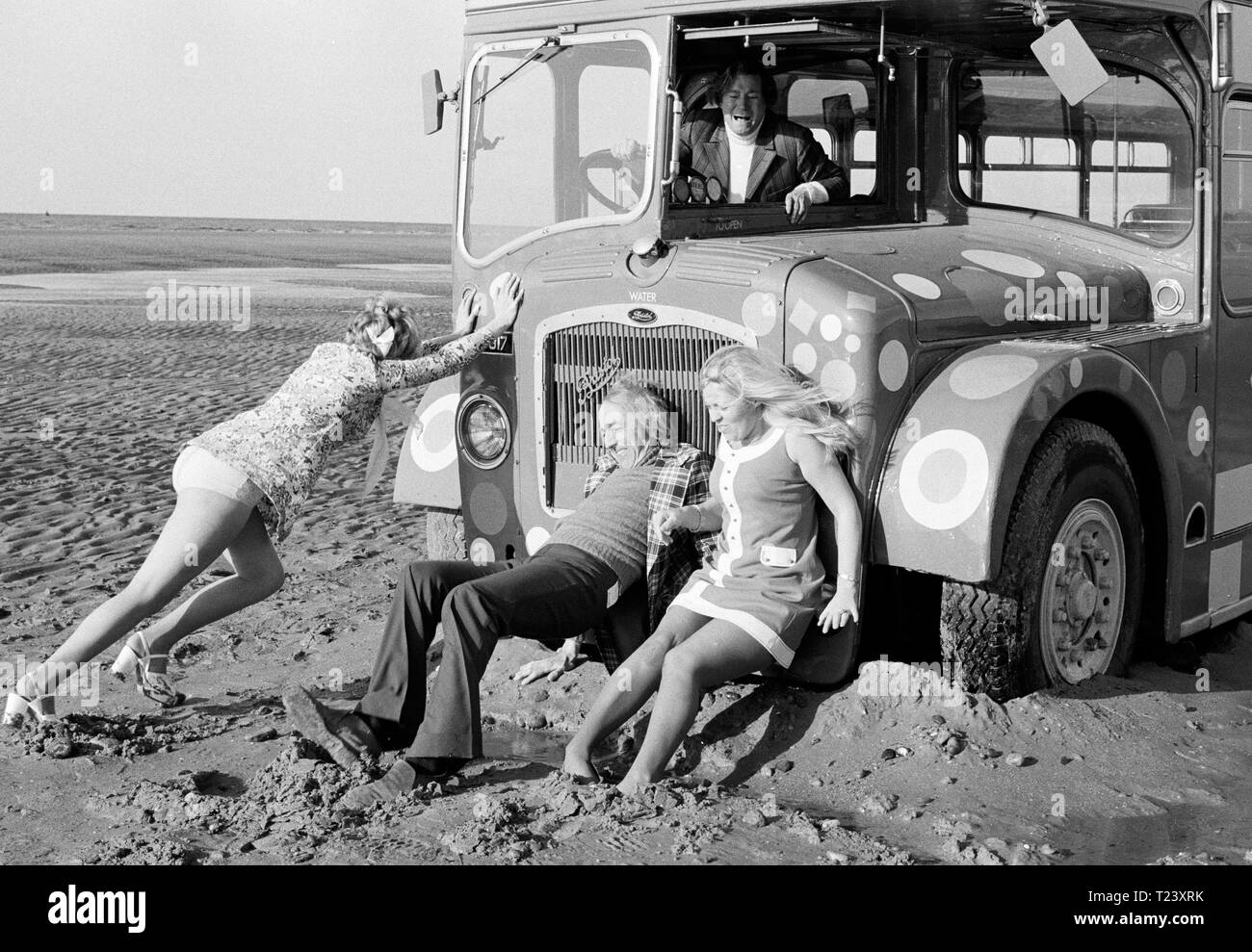 Holiday on the buses Black and White Stock Photos & Images - Alamy